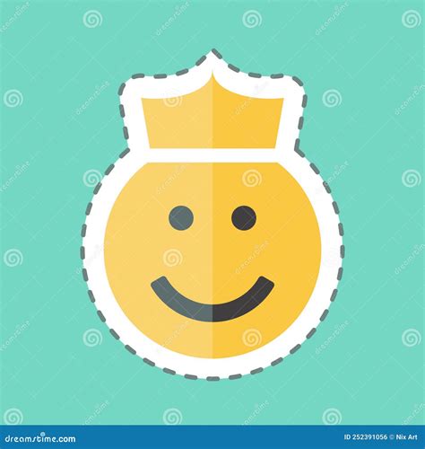 Sticker Line Cut Emoticon Angel Suitable For Emoticon Symbol Simple Design Editable Design