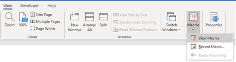 Exemples De Macros Word Et Didacticiel Vba Vba