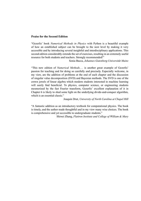 Solution Numerical Methods In Physics With Python Studypool