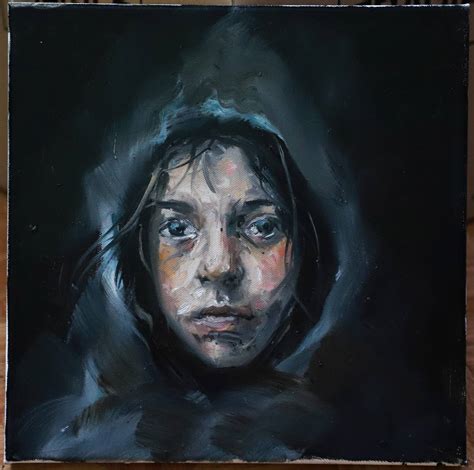 Portrait Jeune Fille Aux Allumettes Peinture L Huile Visage Pose Clair Obscure Nue Sombre