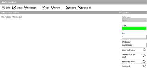 Data Header Settings Options Dewesoft X Manual EN