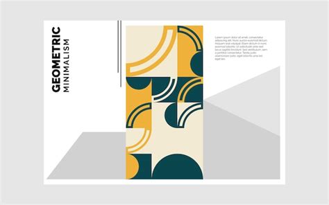 기하학적 추상 Trifold 브로셔 템플릿 벡터 배경 무료 벡터