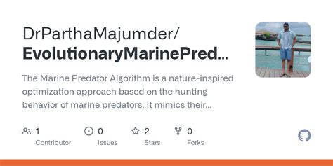 Github Drparthamajumderevolutionarymarinepredatoralgorithm The