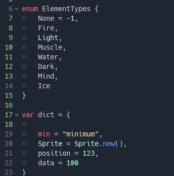 Incorrect Syntax Highlighting In Dictionaries And Enums Issue Godotengine Godot Github