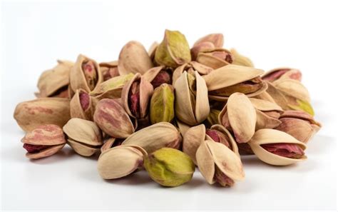 Premium Photo A Close Up Pistachios Nuts Isolated On A White