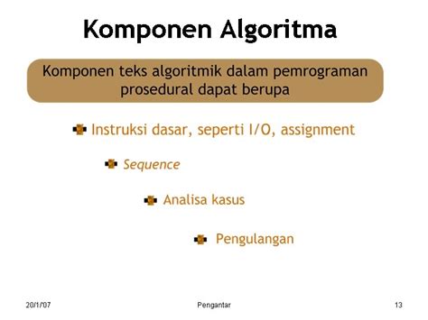 Notasi Algoritmik 20107 Pengantar 1 Teks Algoritma Terdiri