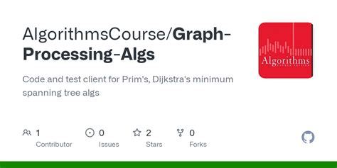Github Algorithmscoursegraph Processing Algs Code And Test Client For Prims Dijkstras