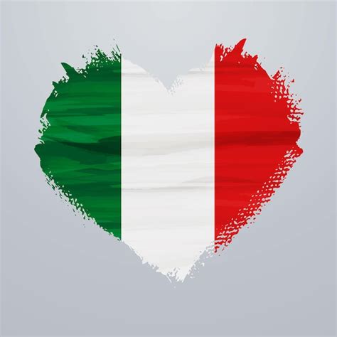 Banderas De Italia En Forma De Corazón