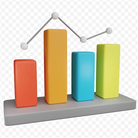 Premium Psd Data Chart Statistic Graph 3d Rendering Illustration