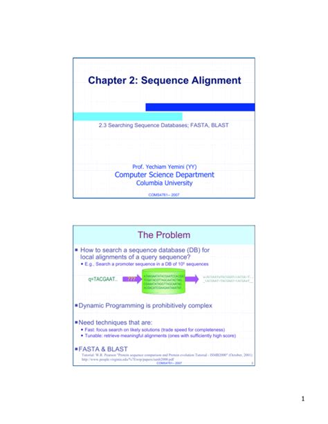 Chapter 2 Sequence Alignment