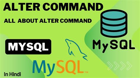 Alter Command In Mysql Youtube