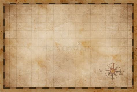 Old Blank Map Background Stock Illustration Illustration Of Navigation