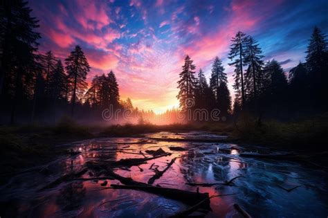 A Swirling Vortex Of Colors Representing Spiritual Enlightenment Or Transcendence Stock