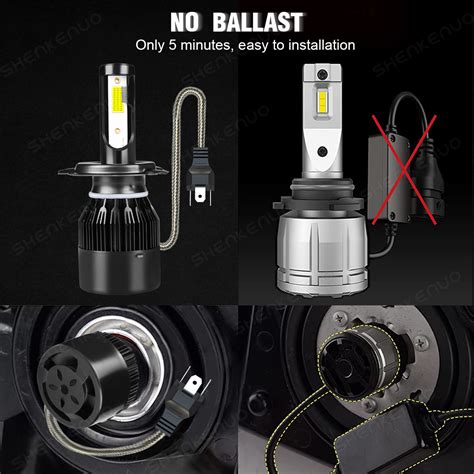Nsdxct 2x H49003 Led Headlights Kit Highlow Beam Bulbs For 2004 2019