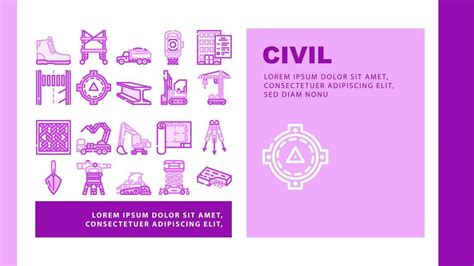 Civil Engineer Construction Landing Header Vector 32518535 Vector Art At Vecteezy