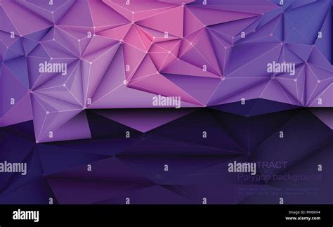 Vector 3d Illustration Geometric Polygon Linetriangle Pattern Shape With Molecule Structure