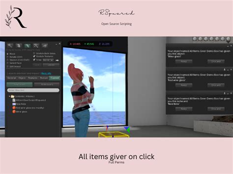Second Life Marketplace All Items Giver Script