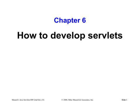 Java Servlet Development A Comprehensive Guide