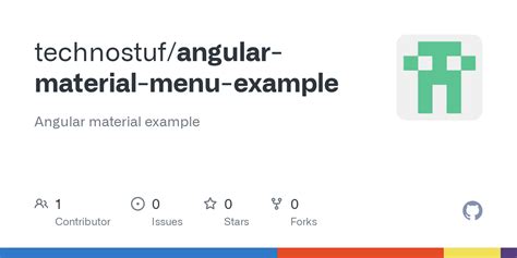 Github Technostufangular Material Menu Example Angular Material Example