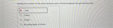 Solved Identify The Number Of The Actionreaction Pairs Of