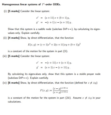 Solved Homogeneous Linear Systems Of 1st Order Odes I 5