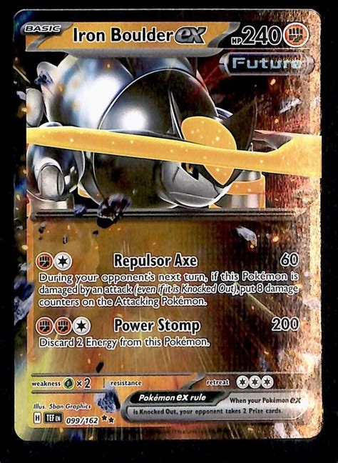 Iron Boulder Ex Ultra Rare Temporal Forces 099 162 Nm Pokemon Card