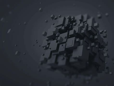 Download Abstract Cybercore Cubes Disintegration Wallpaper