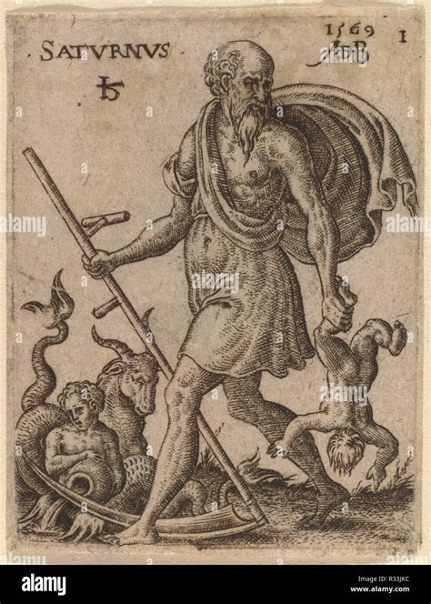 Saturn Dated 1569 Medium Engraving Museum National Gallery Of Art