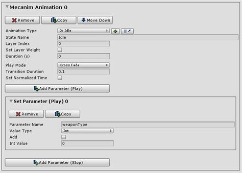 Tutorial Weapon Specific Animations Using Mecanim Support Community