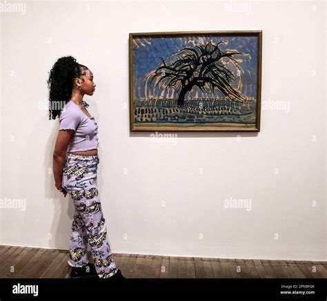 London Uk 18th Apr 2023 Piet Mondrian The Blue Tree 1908 Tempera