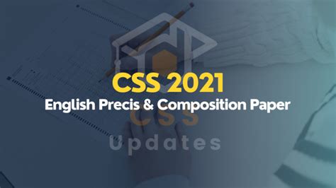 Css English Precis Paper 2021 Pdf Download Css Past Papers