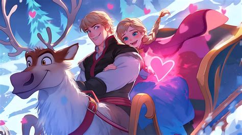 Anna And Kristoff Love Valentines Desktop Wallpaper 4k Wallpapers