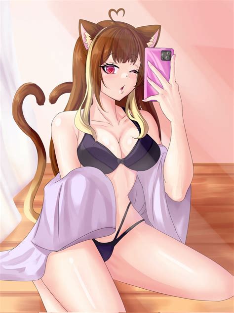 Rule 34 1girls 2d 2d Artwork Alternate Costume Anime Onegai Black Underwear Brown Hair