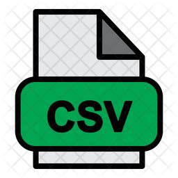 Csv File Icon Download In Colored Outline Style