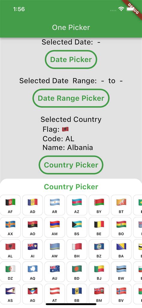 Onepicker Flutter Package