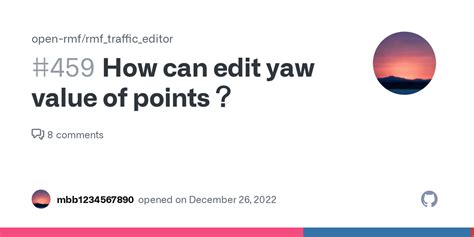 How Can Edit Yaw Value Of Points？ · Issue 459 · Open Rmfrmftraffic