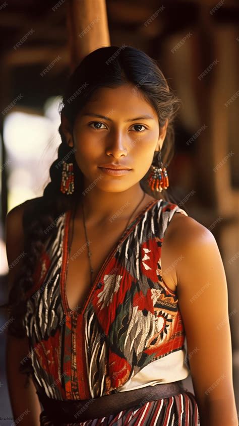 Premium Photo Indigenous Mexican Woman In Simple Clothing