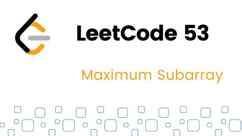 Maximum Subarray Sliding Window Technique LeetCode 53 YouTube