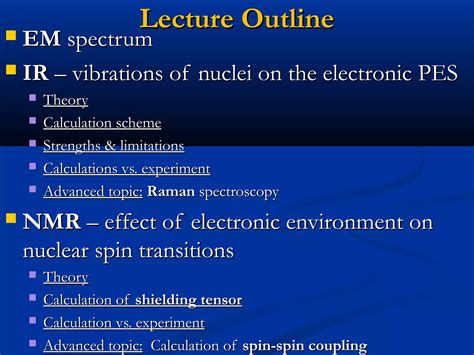 Computational Spectroscopy In G03 Ppt
