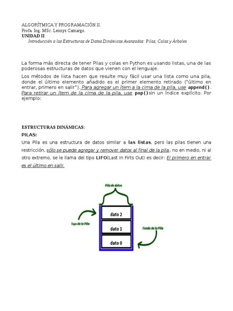 Pilas Colas Arboles Pdf Cola Tipo De Datos Abstractos Python