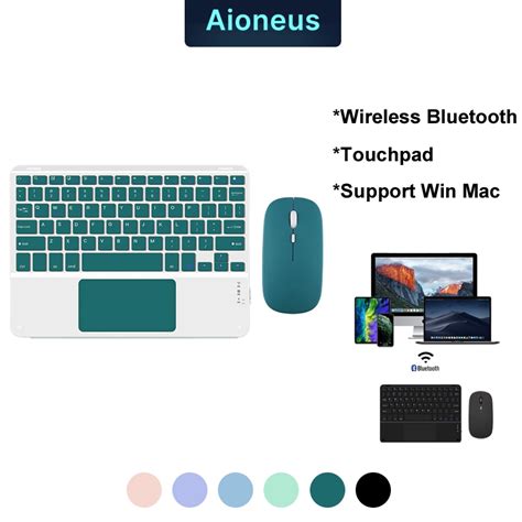 Jual Keyboard Mouse Wireless Bluetooth Touchpad 10 Inch Mini Portable Keyboard For Laptop Hp