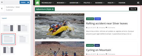 Manage Sidebar Area Layout Colormag Documentation