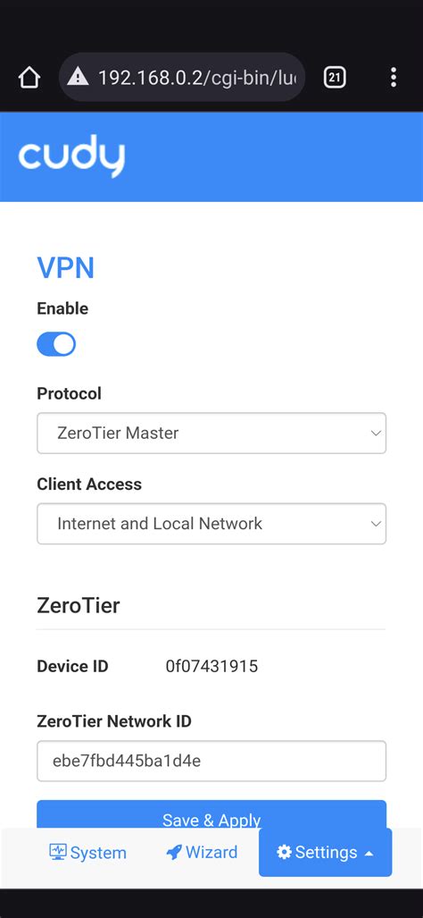 Cudys Vpn Configuration Community Support Zerotier Discussions