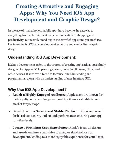 ppt creating attractive and engaging apps why you need ios app