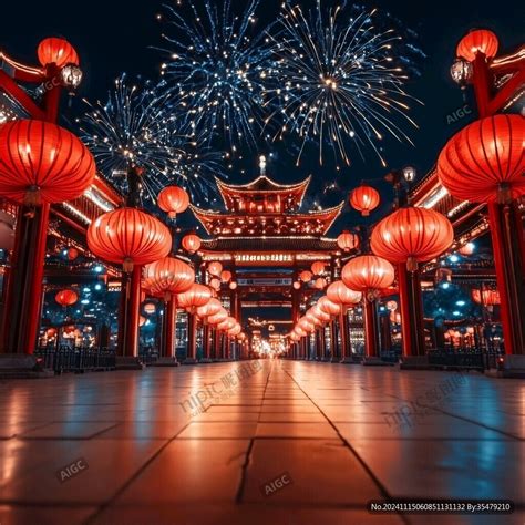 Ai创作图元宵节繁荣 大宋城 春节夜景过年气氛 红灯楼 元宵节拍照打卡 元宵节灯笼下 繁荣盛世 牛年微单 元霄灯节 喜庆盛世 吉庆年 红灯笼挂亭阁 除夕夜元宵节 元宵佳节元宵灯会 喜庆万年