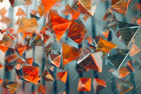 Premium Photo Abstract Art Installation With Floating Geometric