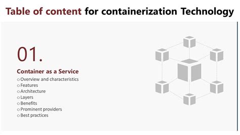 Containerization Technology For Table Of Content Ppt Sample