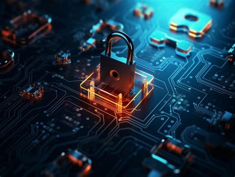 Premium AI Image Security System Locks Data For Computer Safety