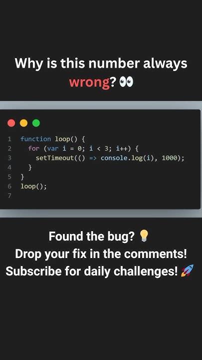Can You Spot The Javascript Scope Bug 🔍 Find The Bug Shorts