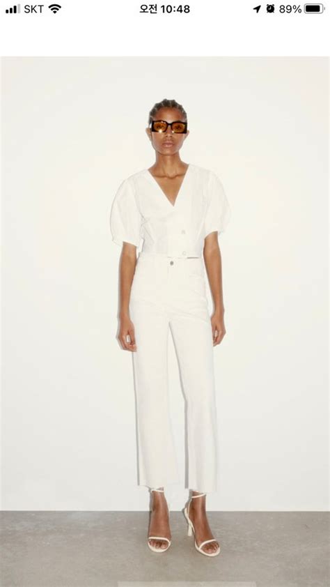 자라 크롭셔츠새상품 헬로마켓